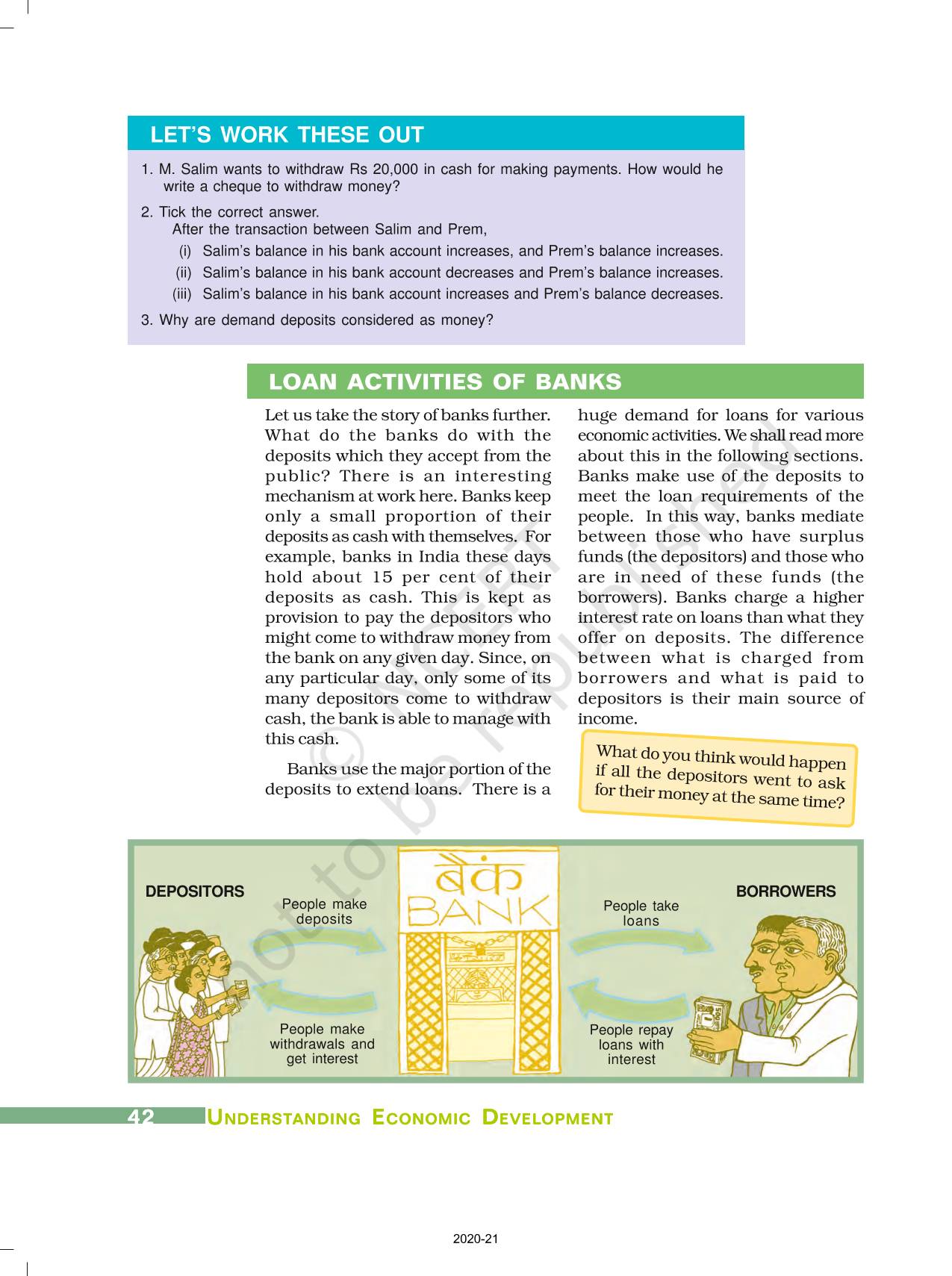 Money And Credit - NCERT Book of Class 10 Understanding Economic Development